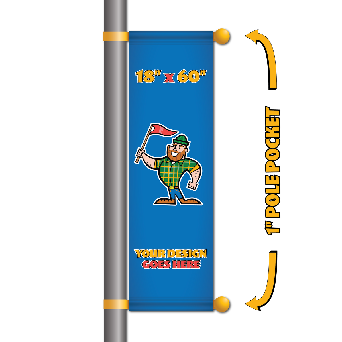 Custom Pole Banners – 18oz Vinyl with 1" Pole Pockets | FREE SHIPPING ...