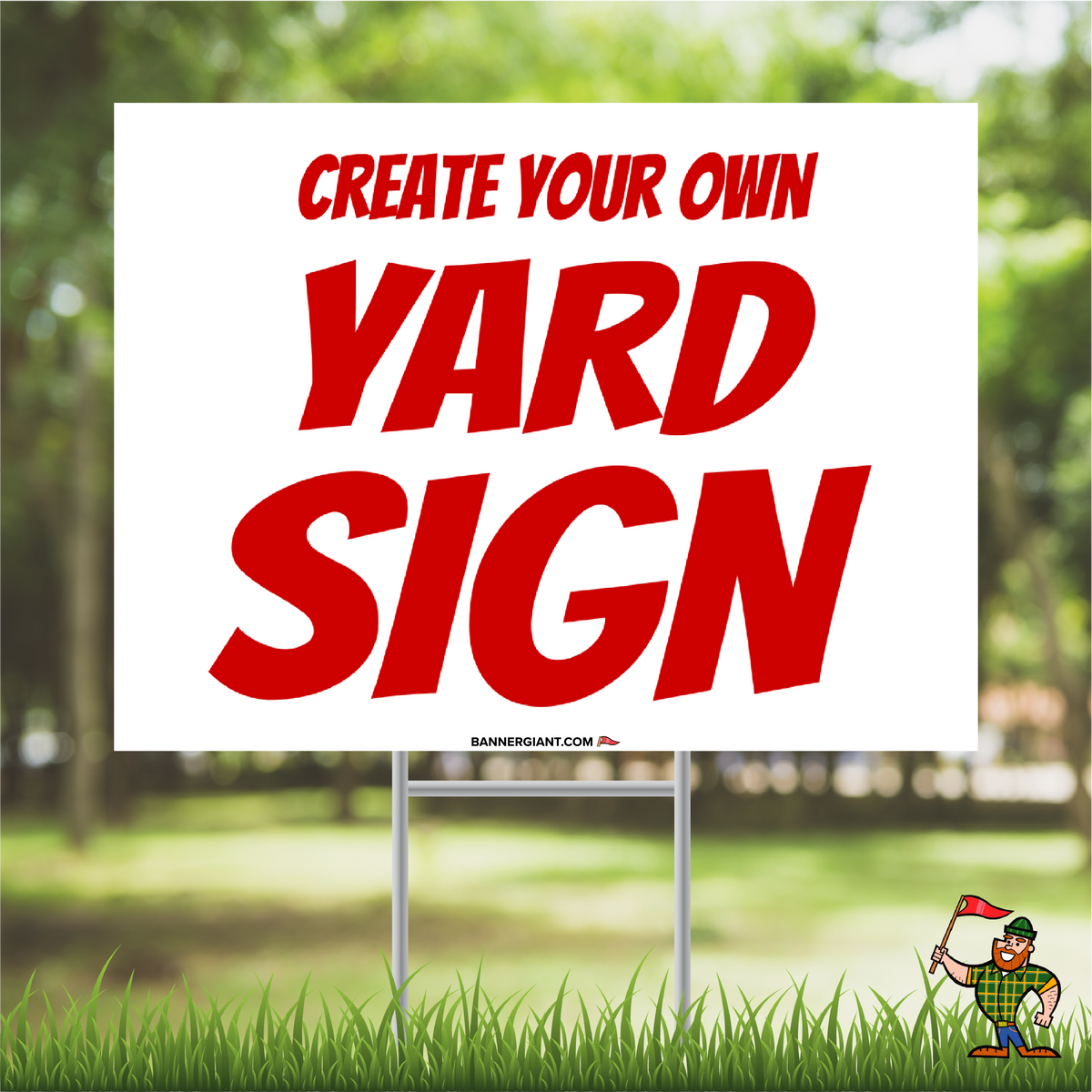 Custom 18x24 Yard Sign With Free Stakes – Banner Giant