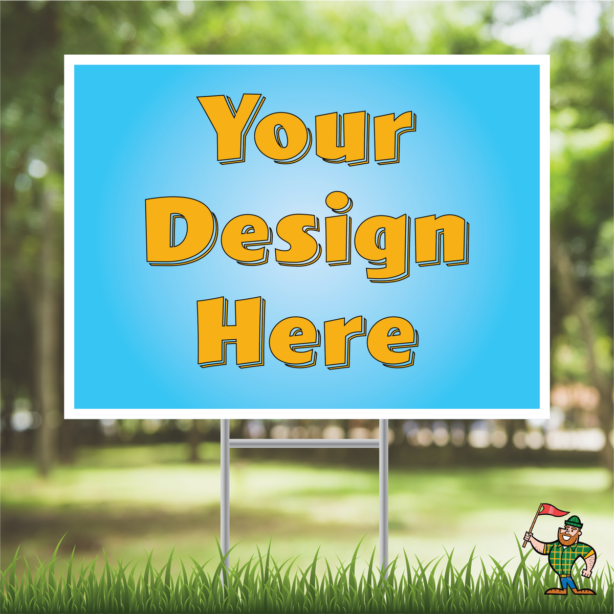 Custom 18x24 Yard Sign With Free Stakes – Banner Giant