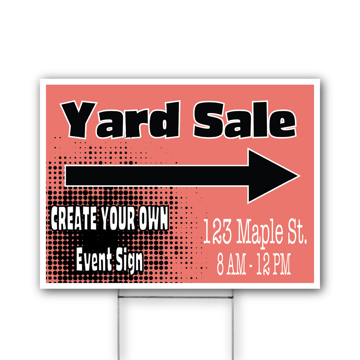 Events 18x24 Yard Sign With Free Stakes – Banner Giant