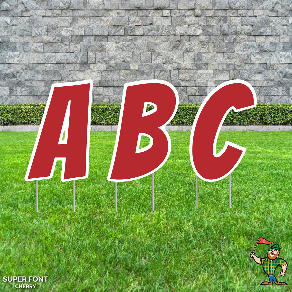 17" Customizable Lawn Letters with Stakes | Super Font – Banner Giant