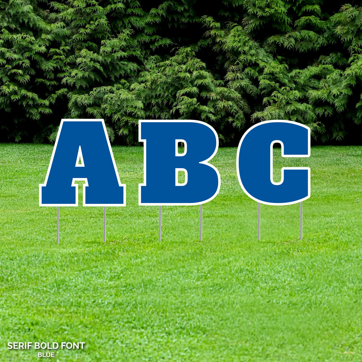 23.5" Tall Customizable Lawn Letters with Stakes | Serif Bold Font ...